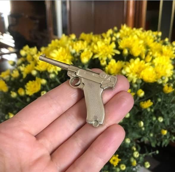 2mm pinfire gun Luger Scale 1/4 | Metal scale model ⁄ W. Polah