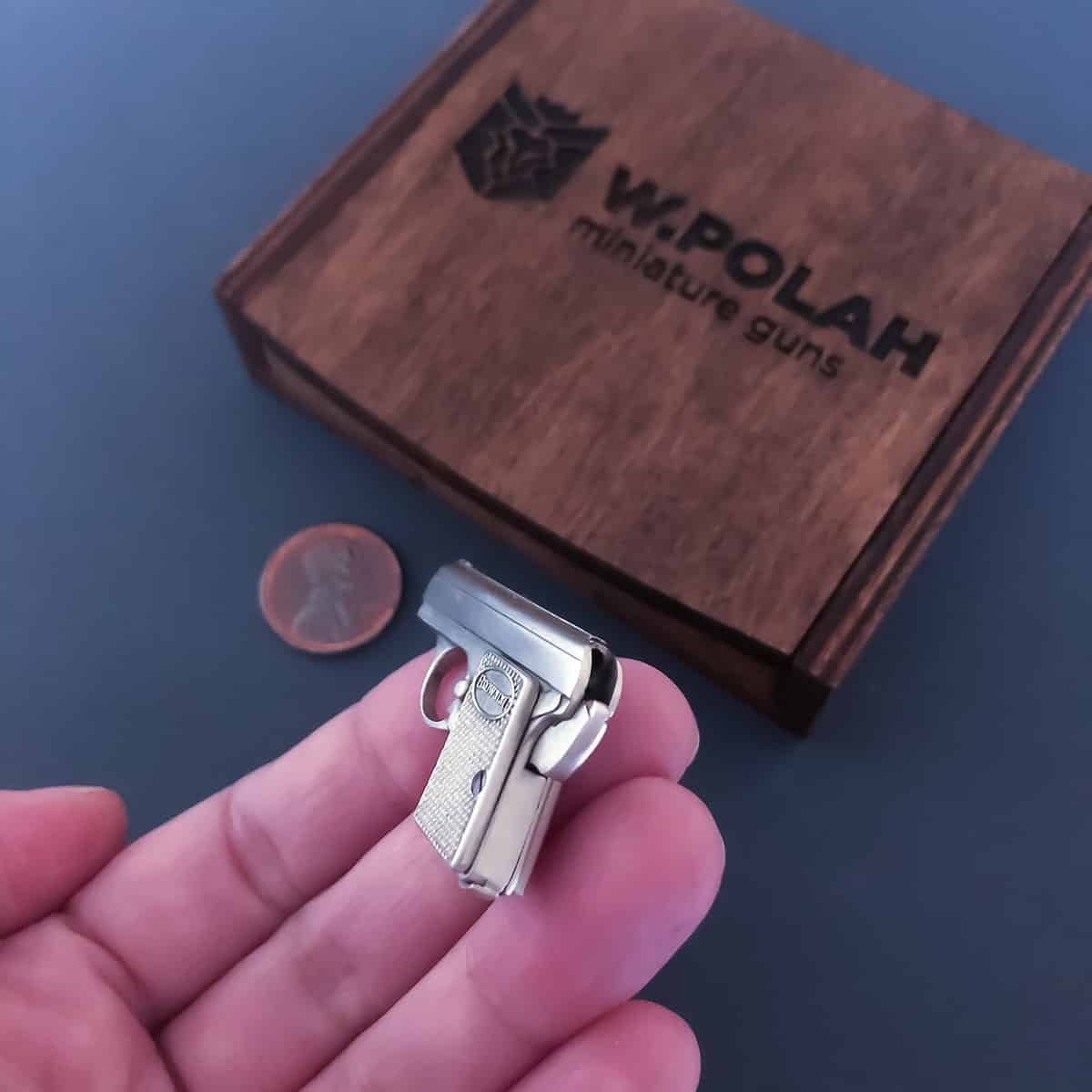 2mm pinfire gun FN Baby Browning Scale 1/3 | Metal scale model ⁄ W. Polah