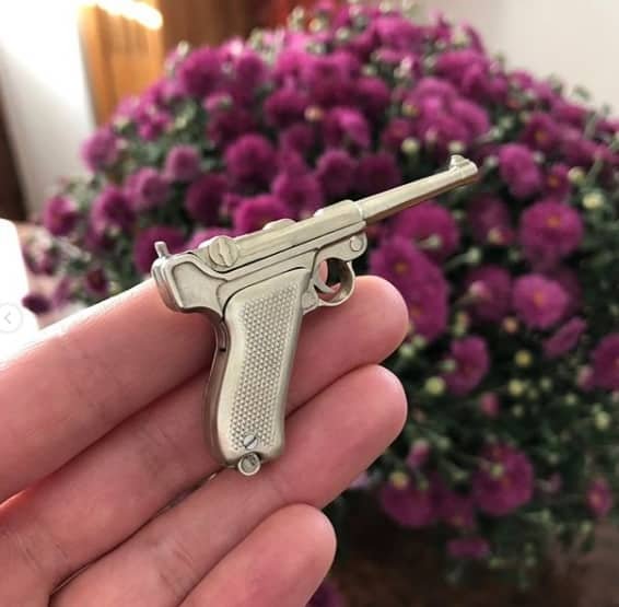 2mm pinfire gun Luger Scale 1/4 | Metal scale model