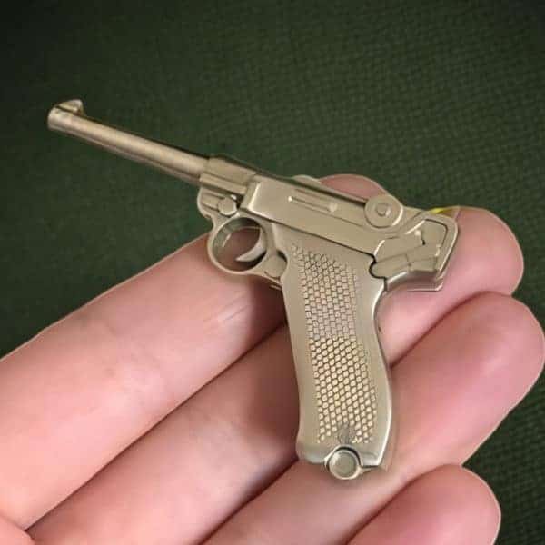 Luger WW2 Pinfire 2mm Gun Scale 1/4 | Metal Shooting Model