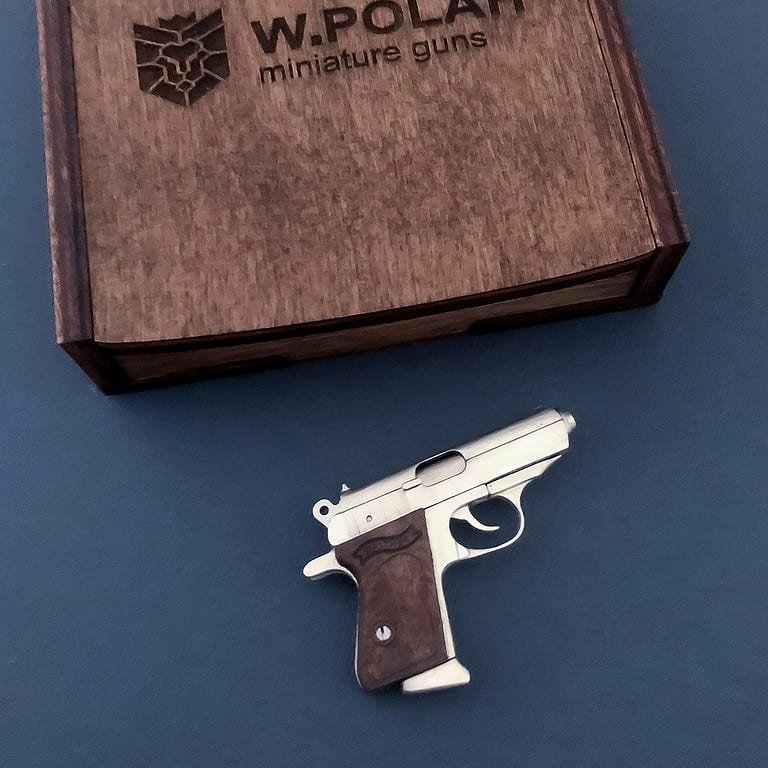 Walther PPK 2mm Slide Gun with Wooden Grips