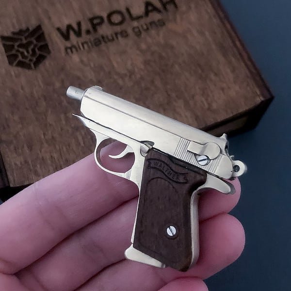 Walther PPK 2mm Slide Gun with Wooden Grips